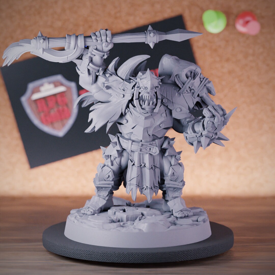 Orc Heavy Infantry Miniature Monster Berserker Dungeons and Dragons ...