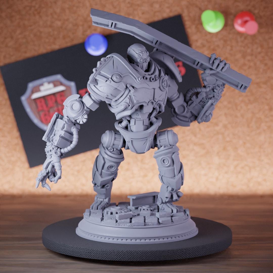 Magical Construct Golem Miniature | 28mm-75mm | Resin 3D Printed D&D ...