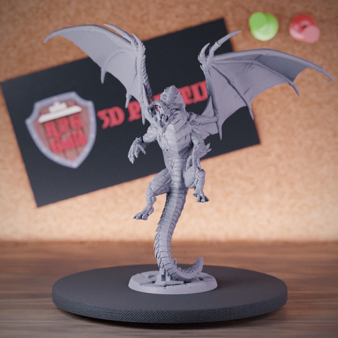 Proto-drake Miniature Red Dragon Mini Dungeons and Dragons Mini RPG ...