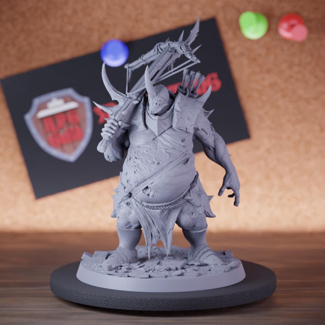 Ogre Warlord Miniature Crossbow Fighter Monster Mini Dungeons and ...