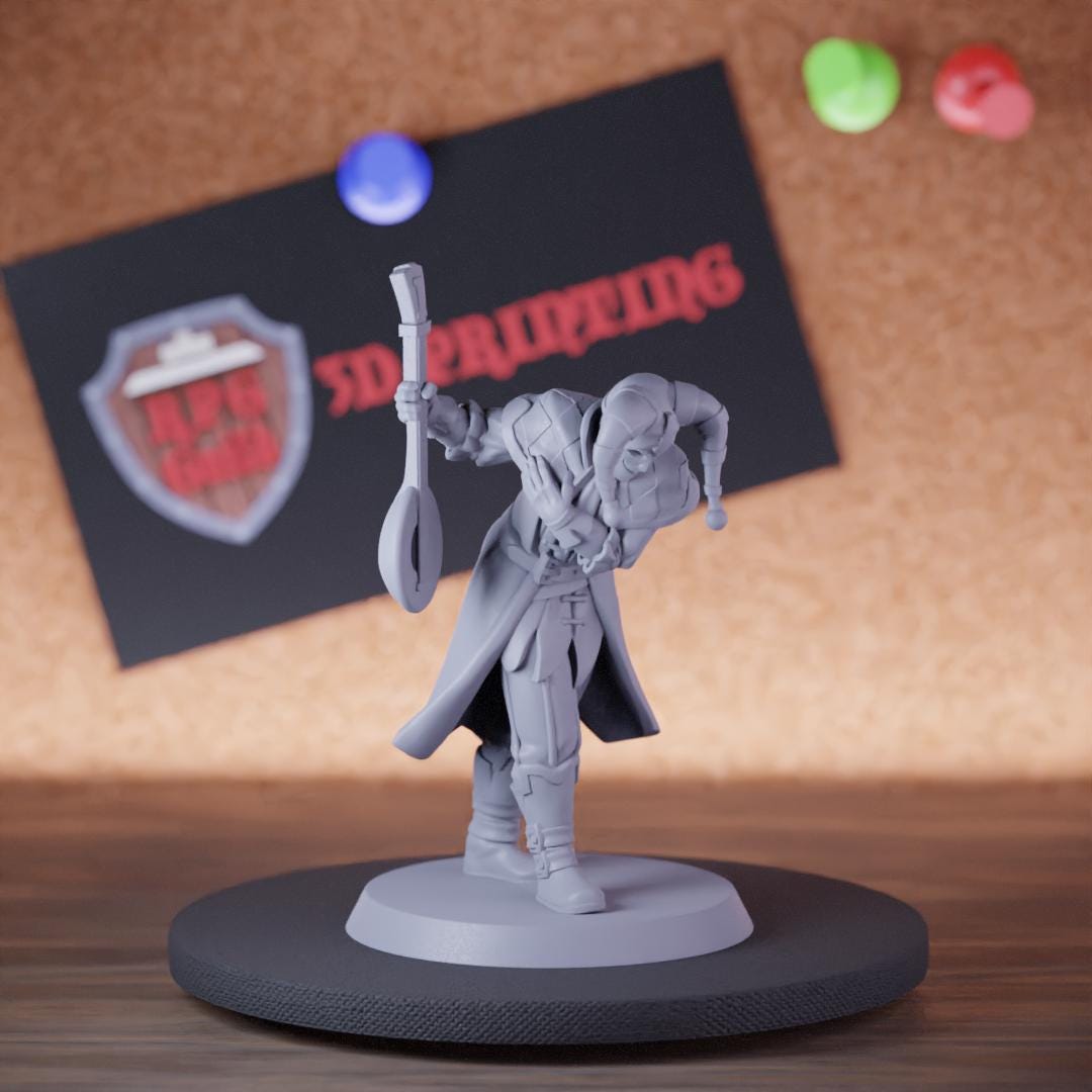 King Bard Miniature Courtiert Jester Mini Dungeons and Dragons Mini RPG ...