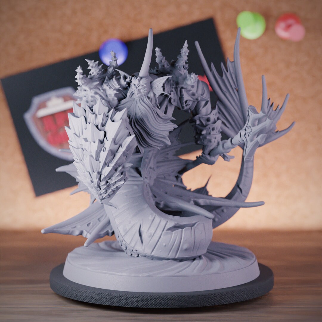 Merfolk Kingsguard Miniature Fey Monster Dungeons and Dragons Mini RPG ...