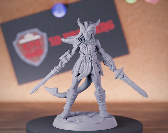 Tiefling Gladiator Tiefling Fighter Galaad | Miniature Dungeons and ...