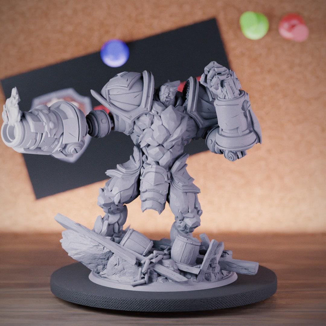 Iron Golem Cannon Miniature Construct Dungeons and Dragons Mini RPG ...