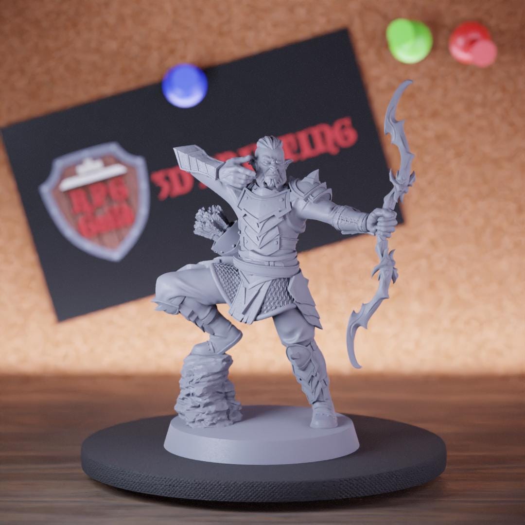 Hobgoblin Warrior Miniature Archer Defender Mini Dungeons and Dragons ...