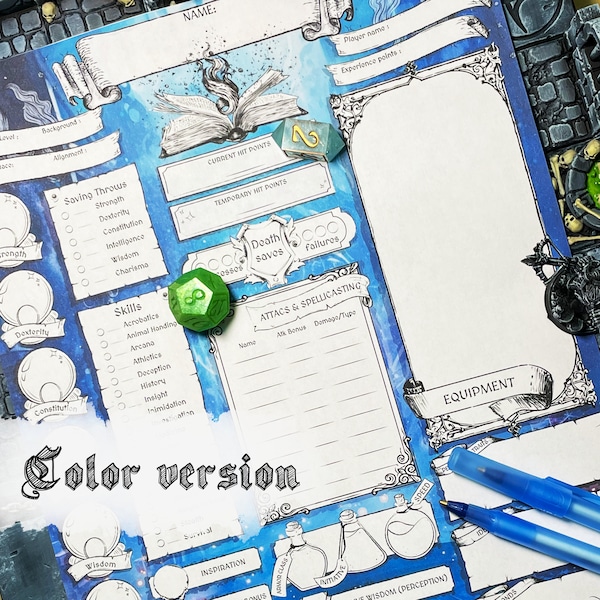 Dnd Stats Sheet - Etsy