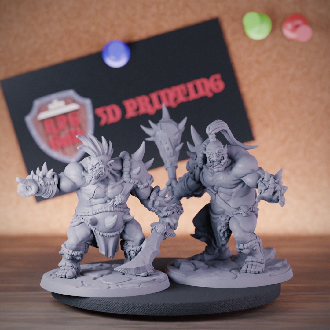 Ogre Set Miniature Monster Mini Dungeons and Dragons Mini RPG Tabletop ...