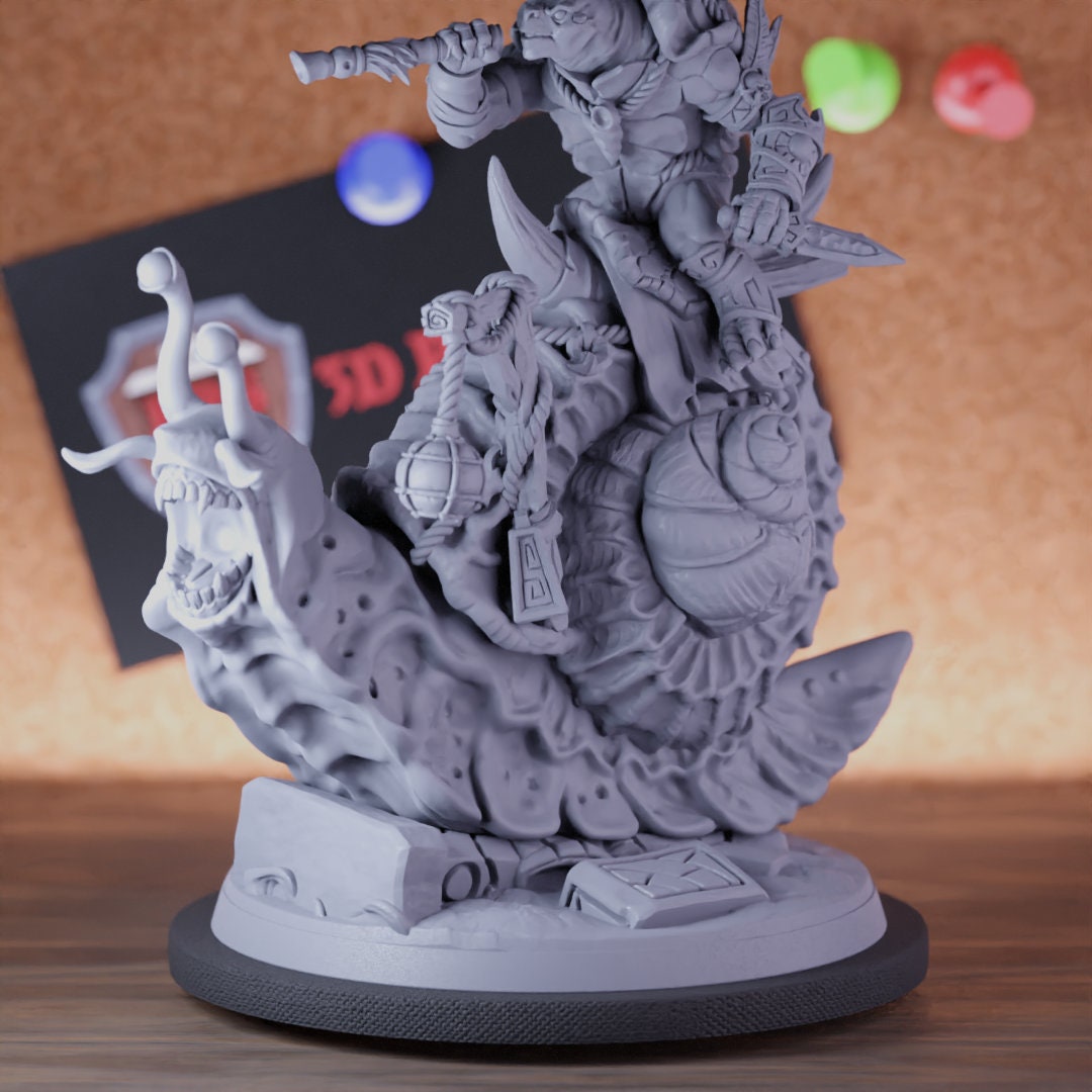 Tortle Beast Snail Cavalry Miniature Beast Monster Dungeons and Dragons ...