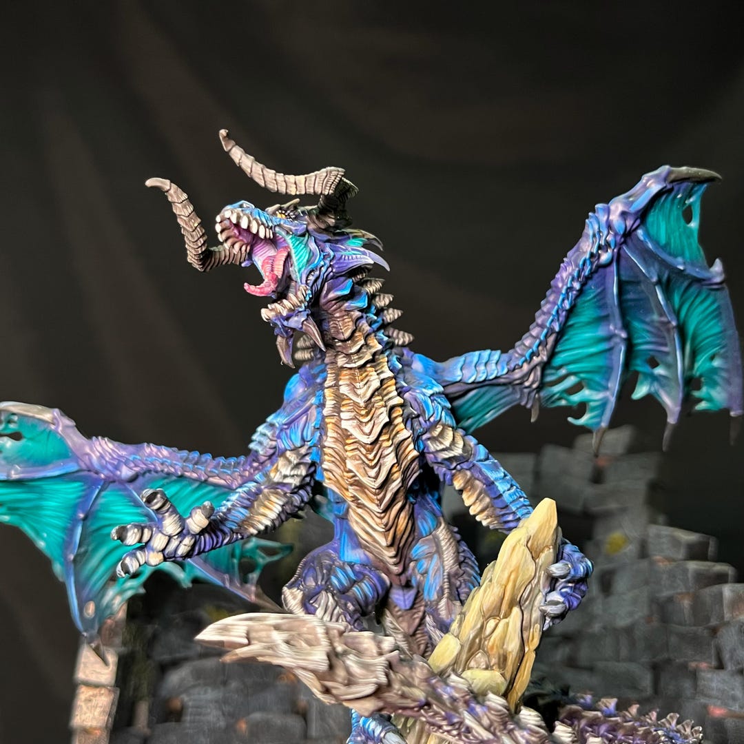 Blue Dragon Painted Miniature Dungeons and Dragons Dnd RPG Mini ...