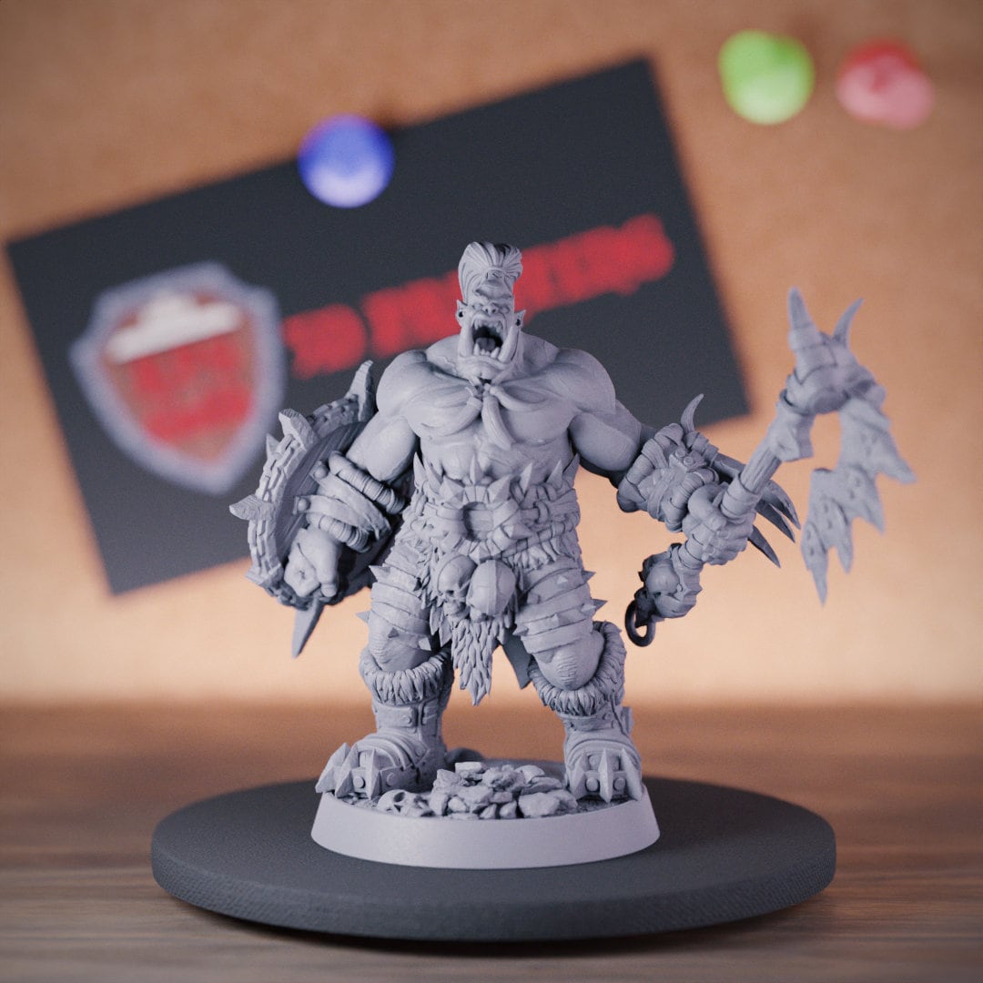 Orc Rage Miniature Fighter Mini Dungeons and Dragons Mini RPG Tabletop ...