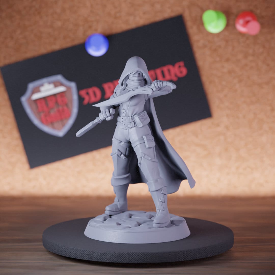 Female Assassin Miniature Bandit Mini Dungeons and Dragons Mini RPG ...