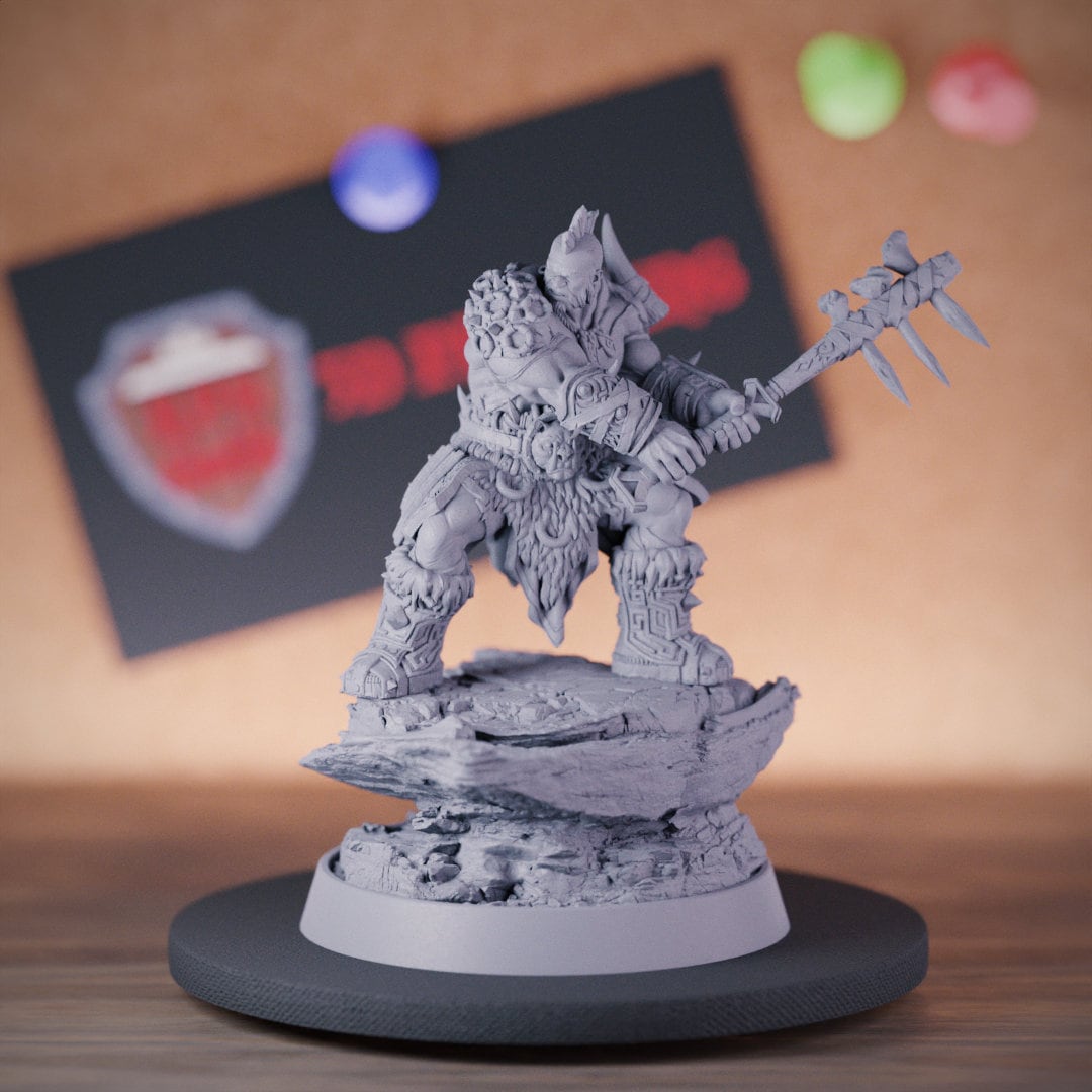 Berserker Armored Warrior Miniature Dungeons and Dragons Mini RPG ...