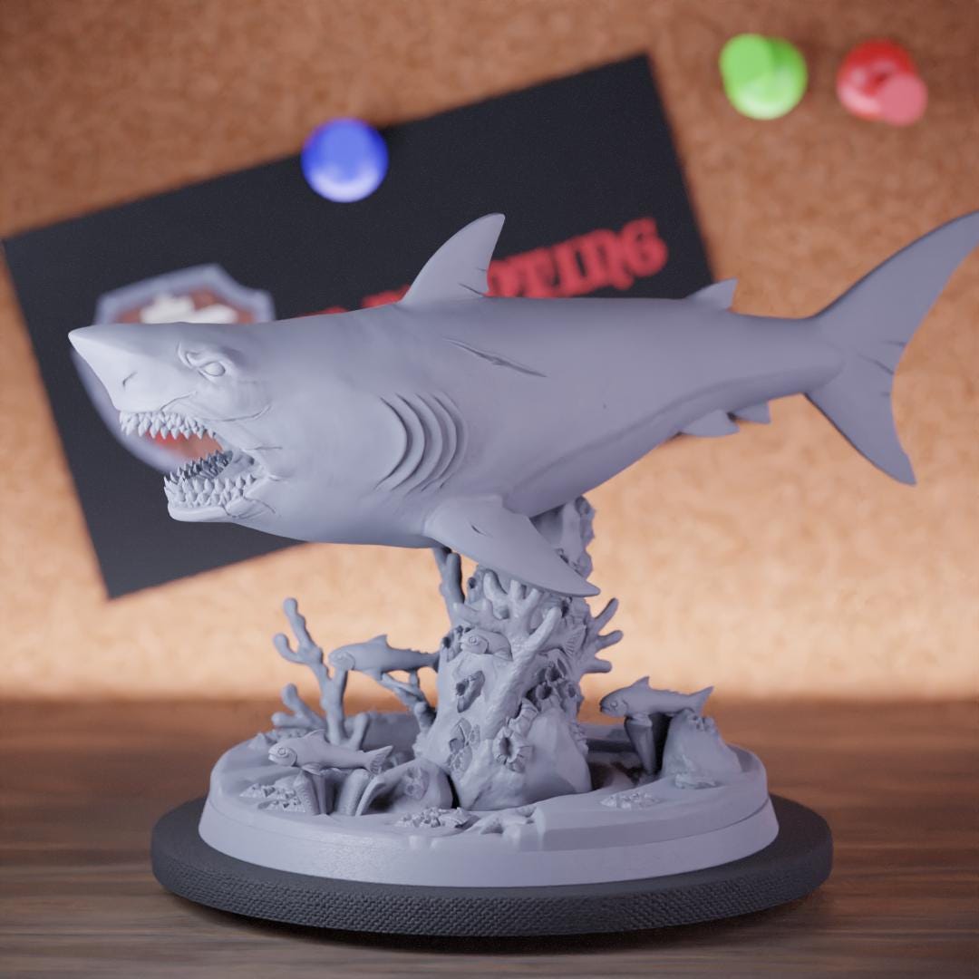 Tidal Shark Miniature Sea Beast Mini Dungeons and Dragons RPG Tabletop ...