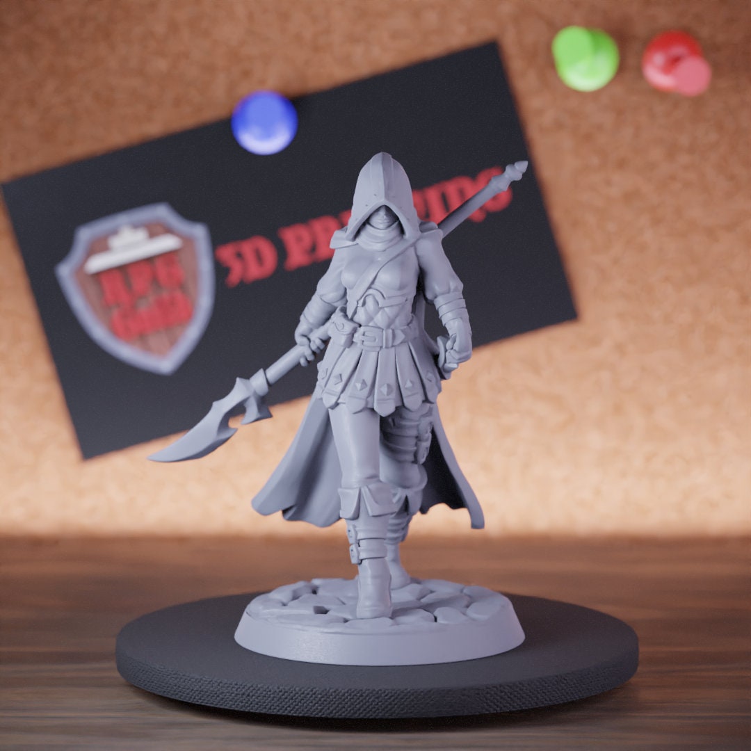 Female Rogue Miniature Thief Mini Dungeons and Dragons Mini RPG ...