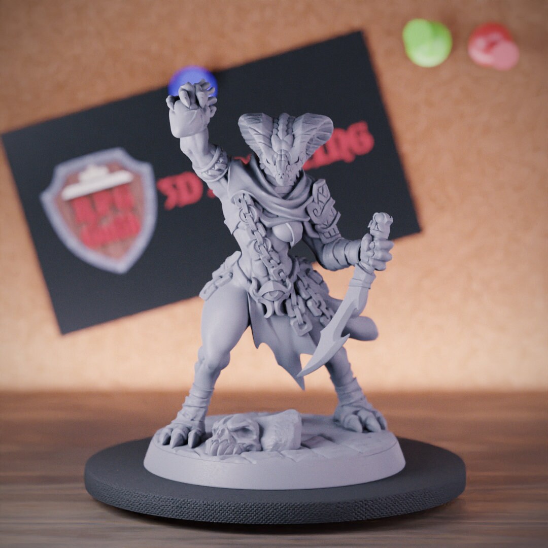 Yuan Ti Female Assasin Miniature Monster Snake Mini Dungeons and ...