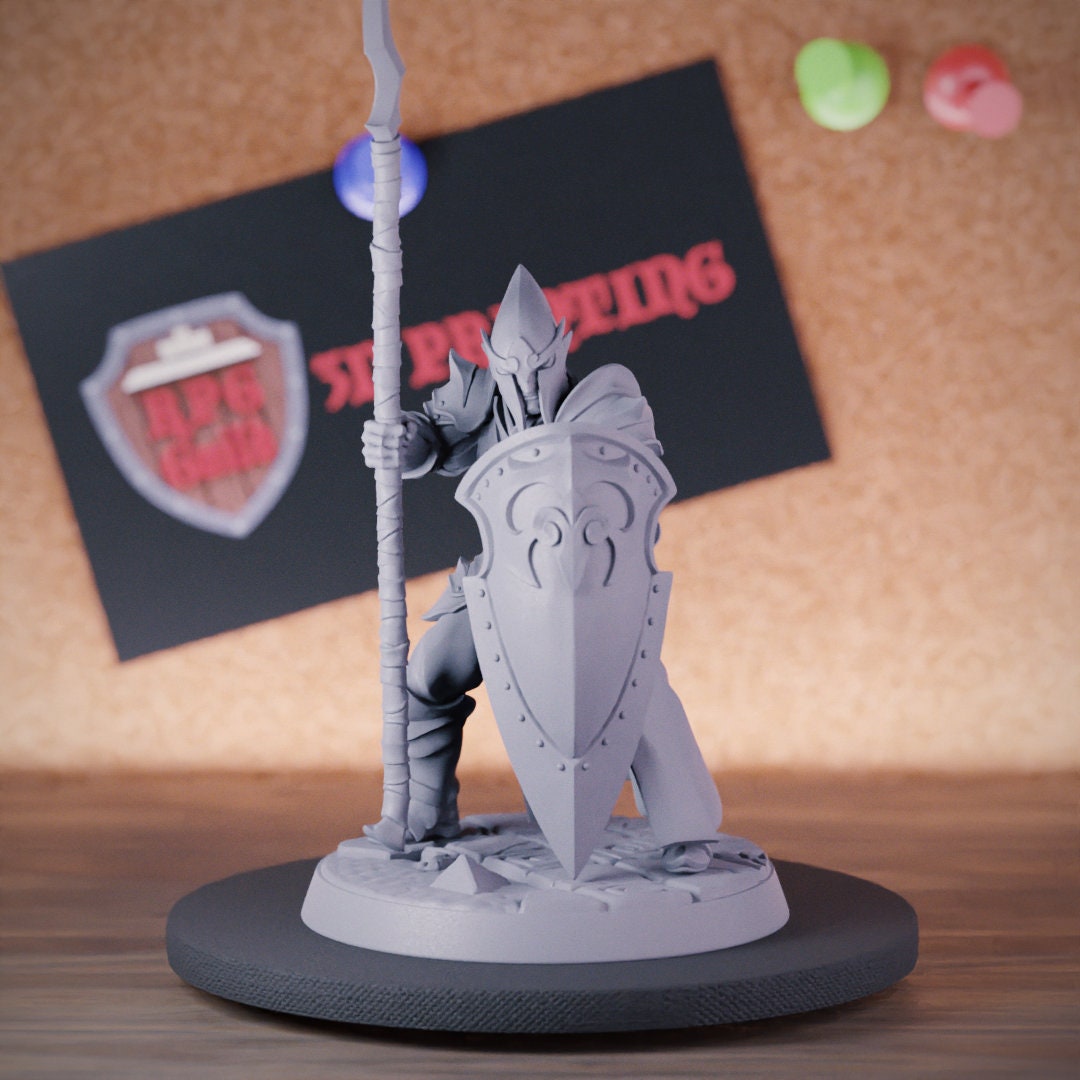 High Elf Footman Miniature Half-elf Fighter Mini Dnd Dungeons and ...