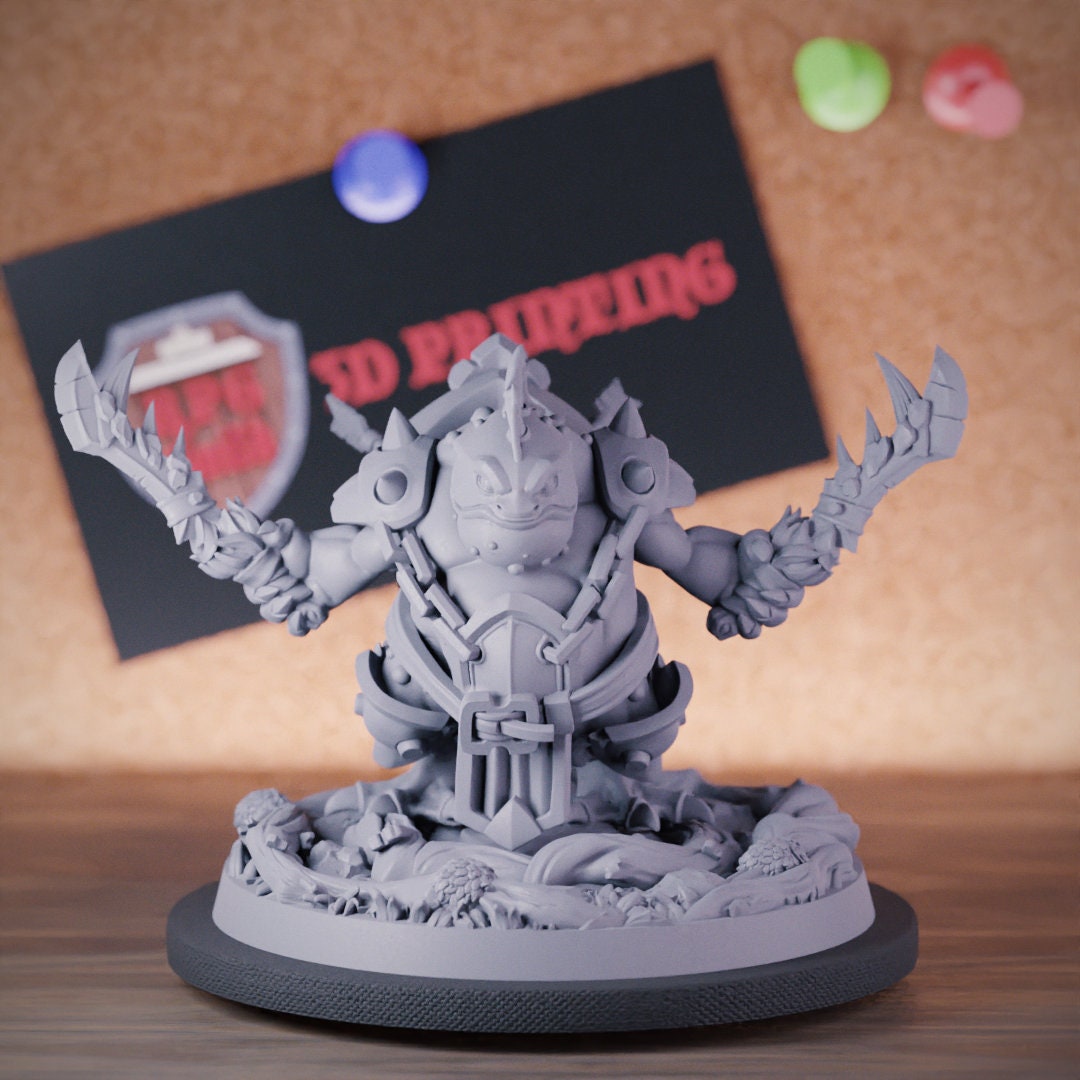 Grung Fighter Miniature Toadfolk Dungeons and Dragons Mini RPG Tabletop ...