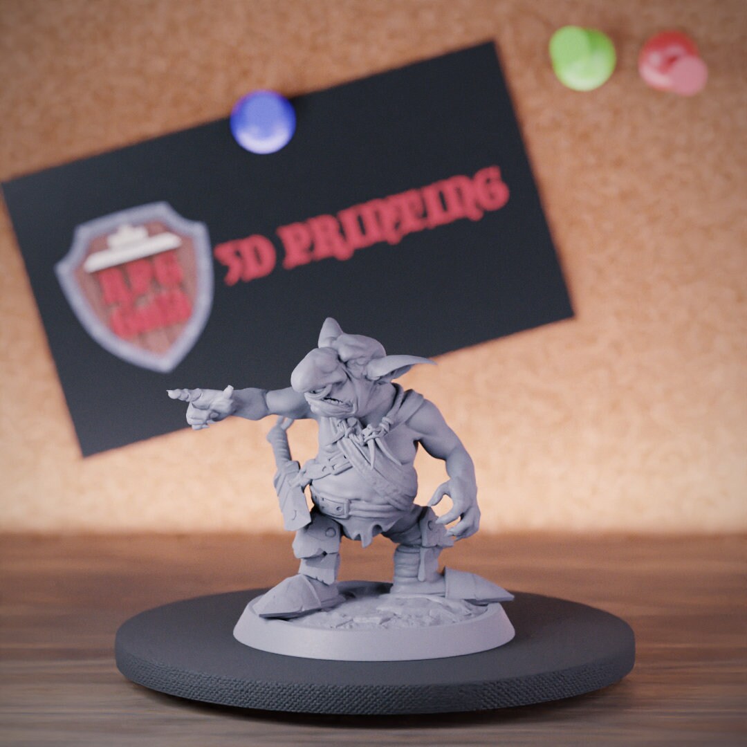 Goblin Pointing Miniature Monster Dungeons and Dragons Mini RPG ...