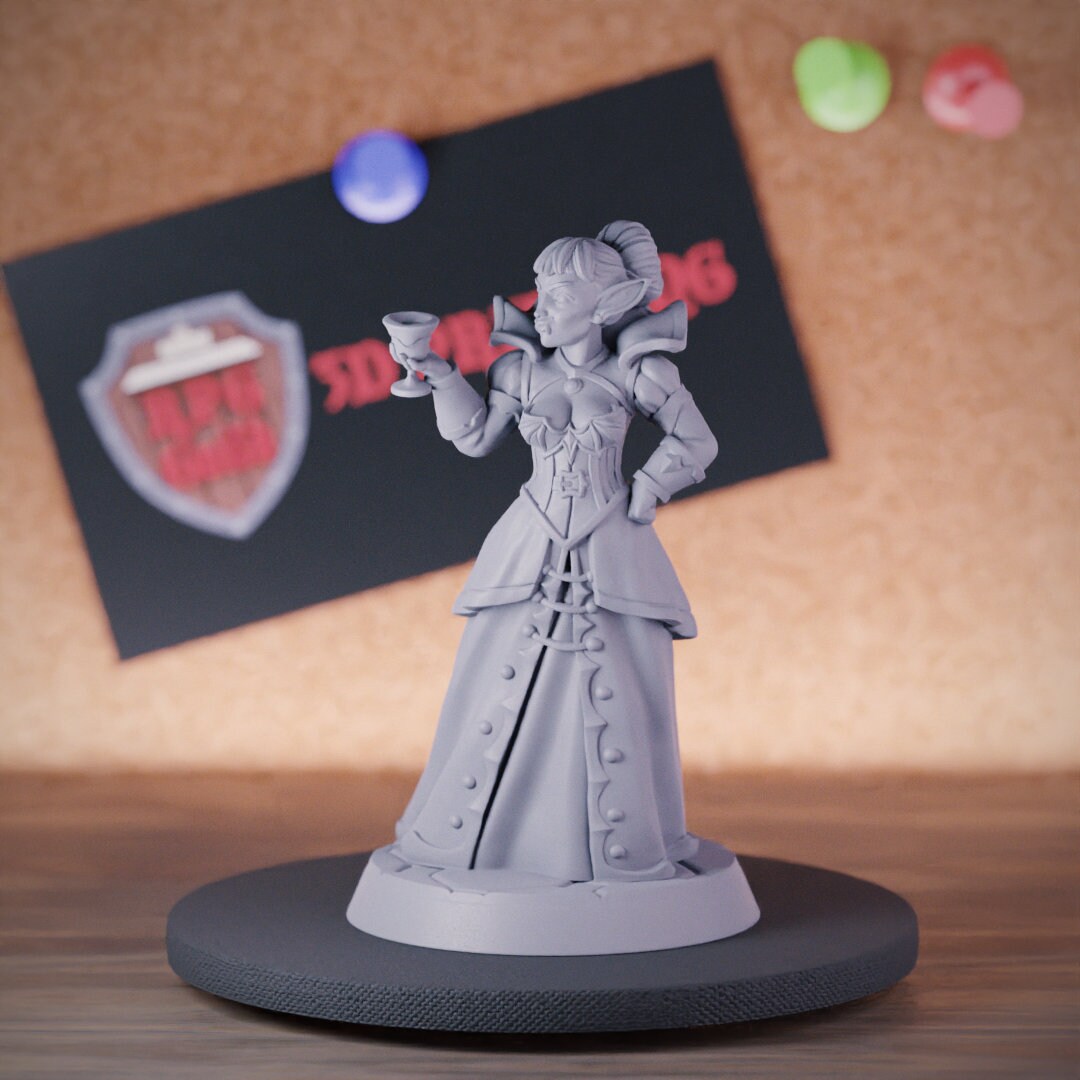 Female Vampire Aristocrat Miniature Curse of Strahd Dungeons and ...