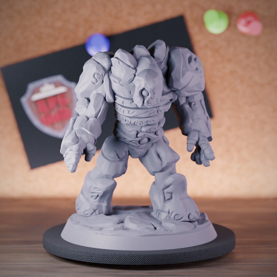 Forest Golem Miniature Rune Guardian Dungeons and Dragons Mini RPG ...