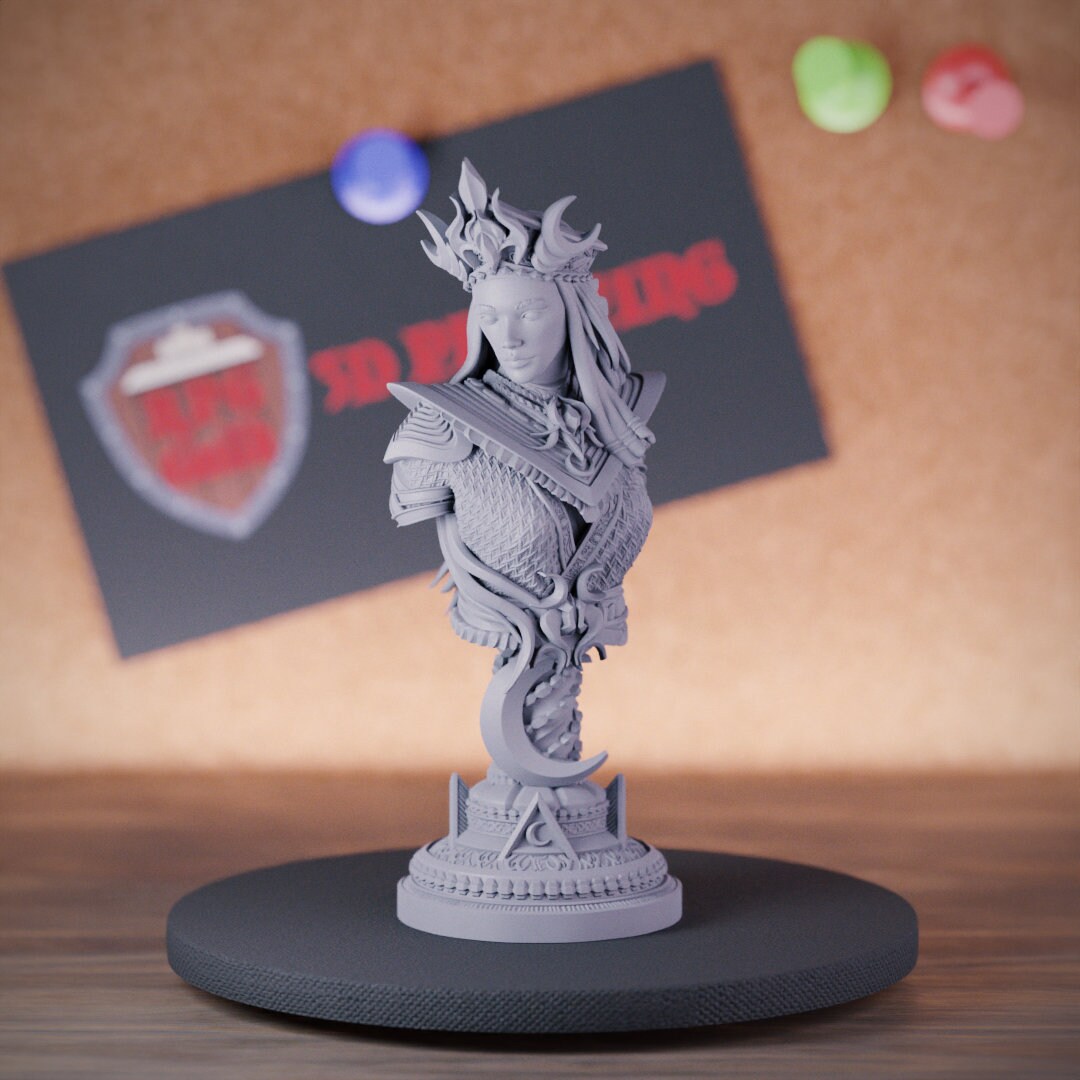 Lunar Goddess Bust for Painting and Collecting | Dmstash | Resin ...