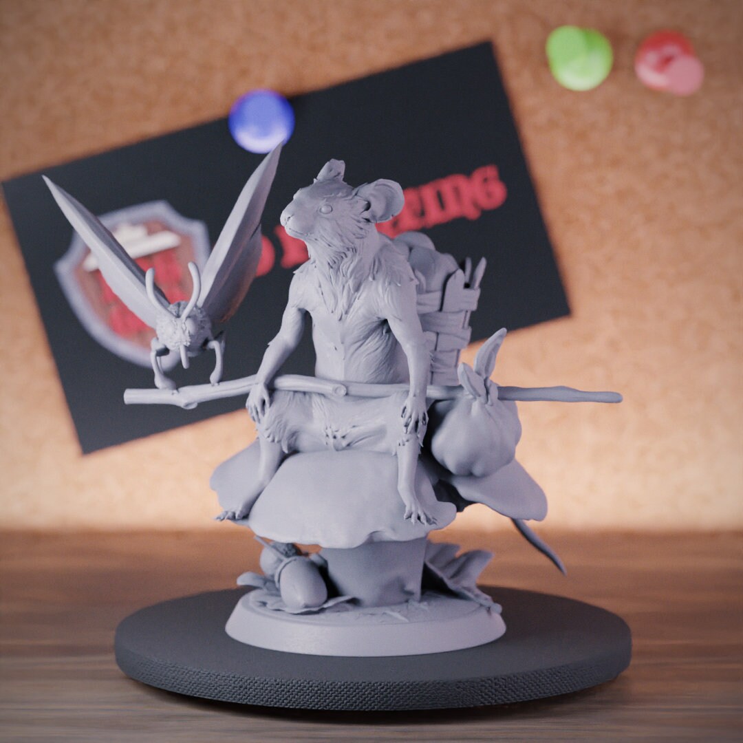 Mousefolk Miniature Laicost Thinker Monk Mini Dungeons and Dragons Mini ...