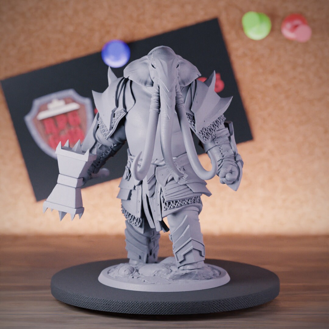 Loxodon Infantry Miniature Monstrosity Mini Dungeons and Dragons Mini ...