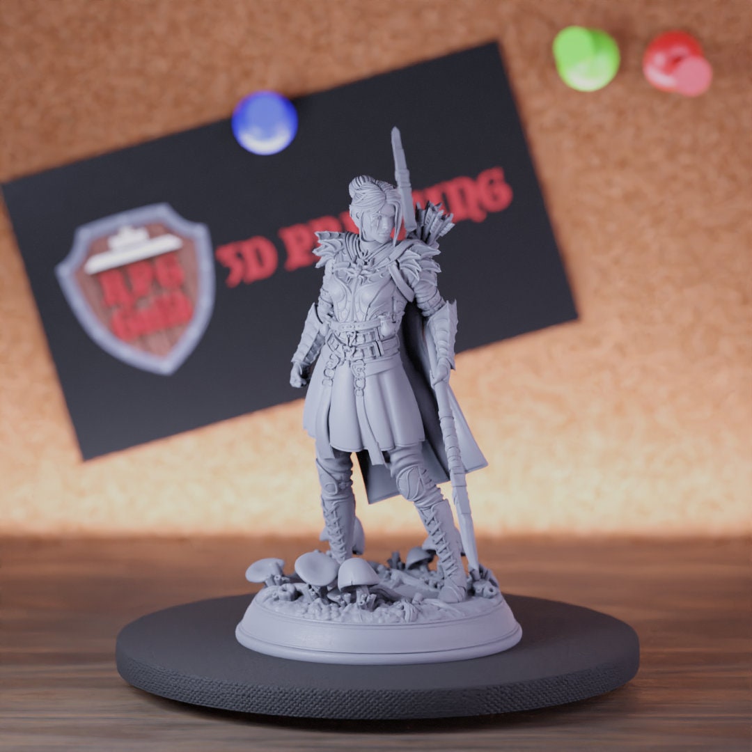 Female Drow Miniature Ranger Mini Dungeons and Dragons Mini RPG ...
