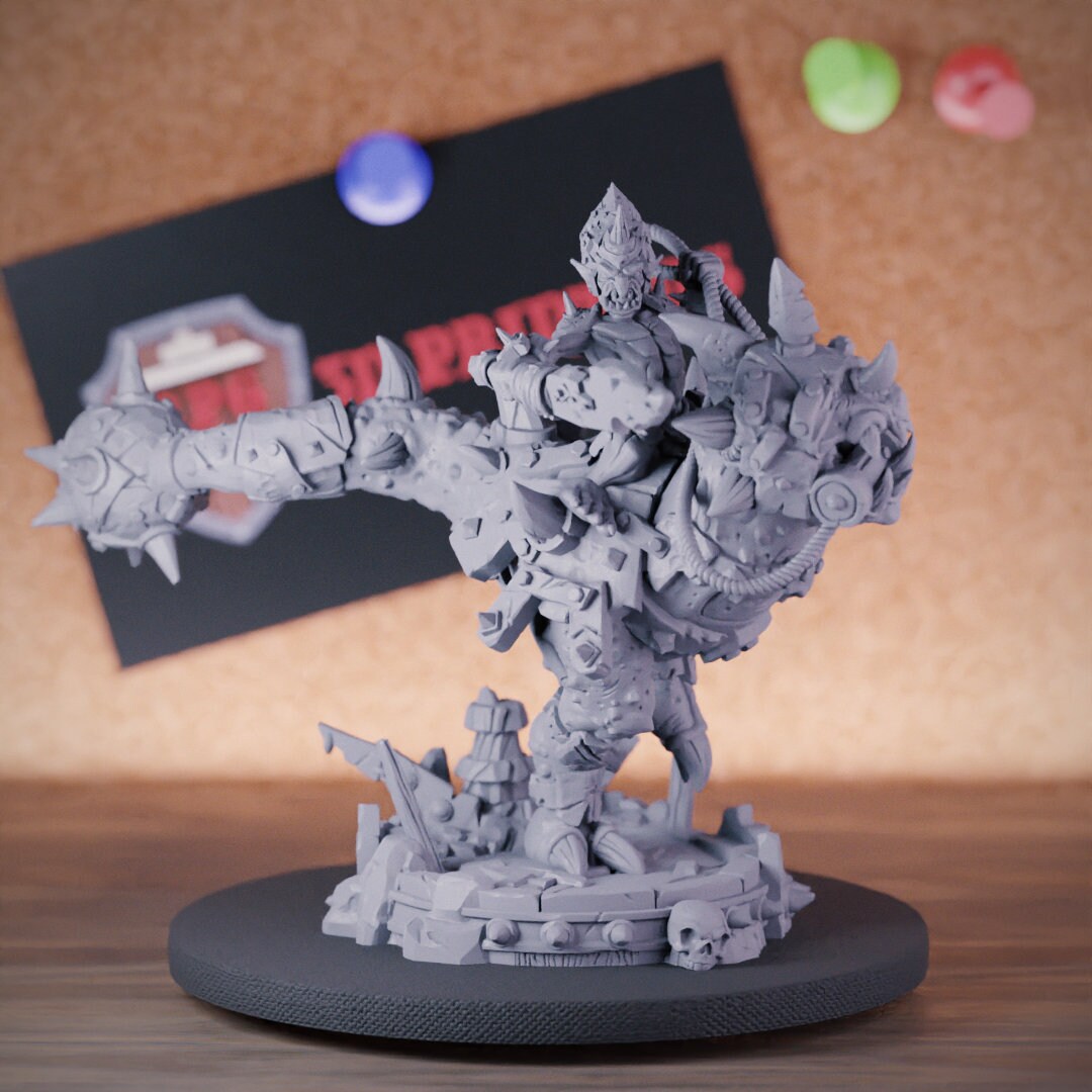 Goblin Chieftan Raptor Raider Miniature Monster Dungeons and Dragons ...