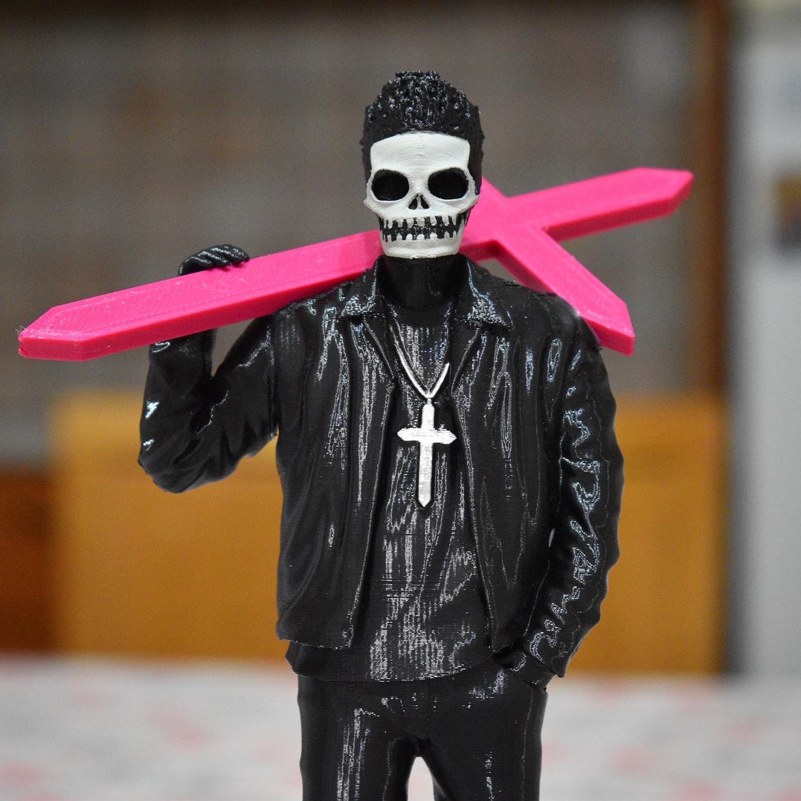Skeleton Cross 3D the Weeknd Printed Statue - Etsy UK