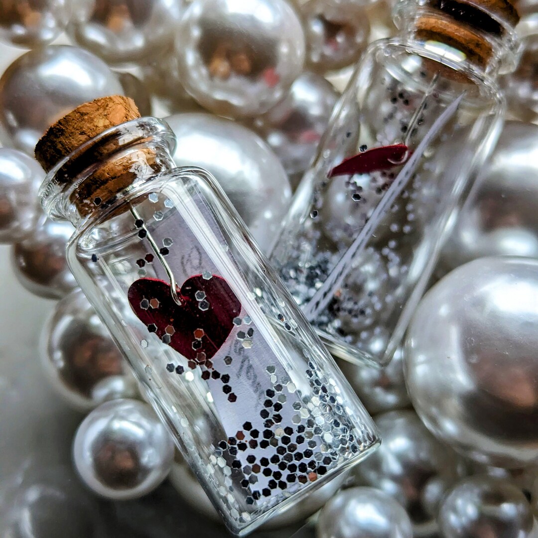 Mini Message in a Bottle Heart Party Favors Save the Date Mini Gift ...