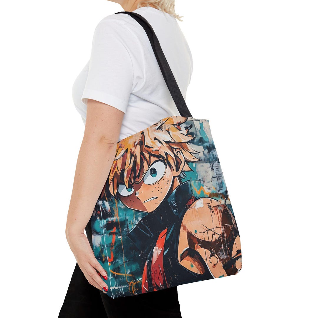 Anime Manga Tote Bag, Japan Graffiti Fanart Style Katsuki Bakugo, My ...
