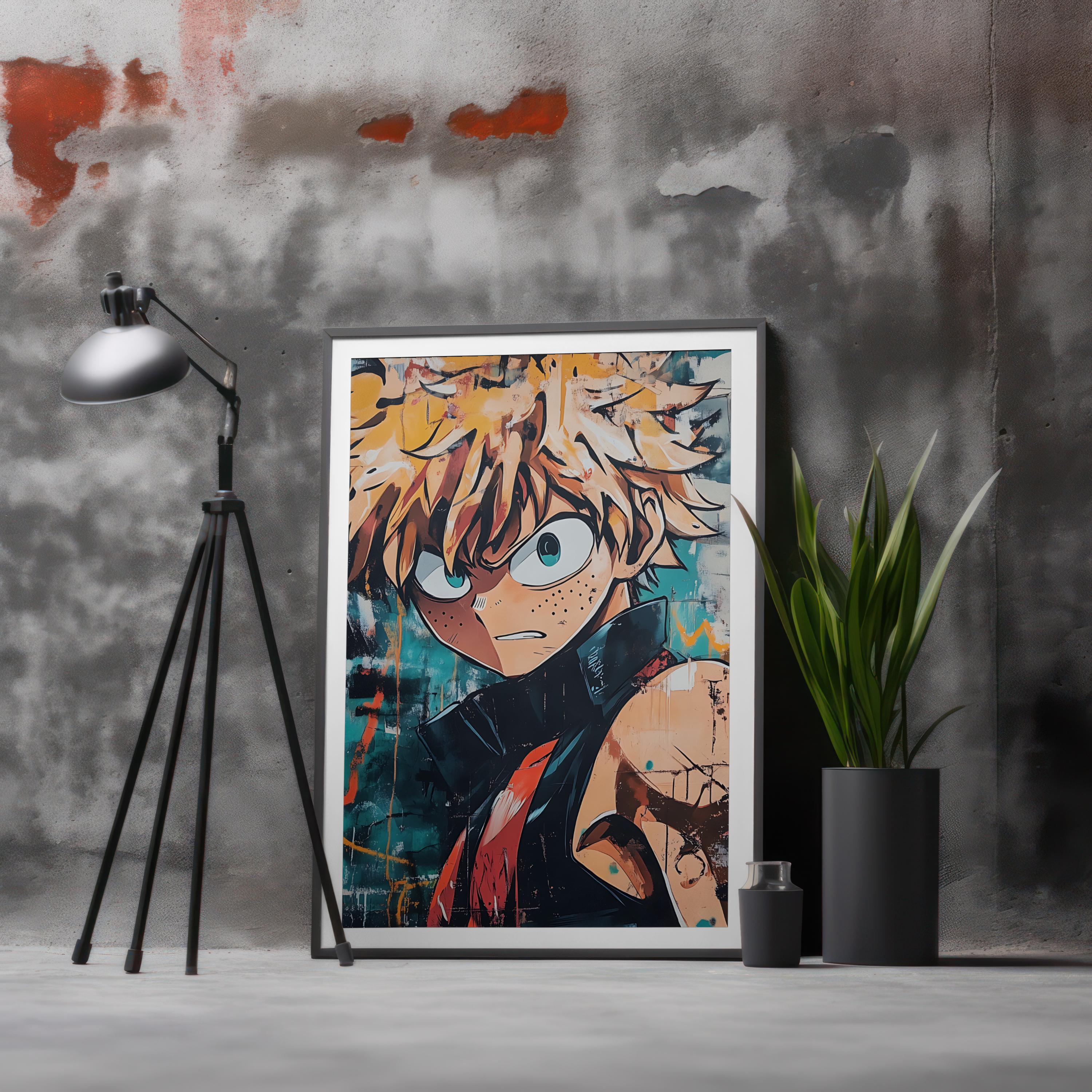 Posters, Katsuki Bakugo Graffiti Style Fanart for Hero Lovers, Matte ...