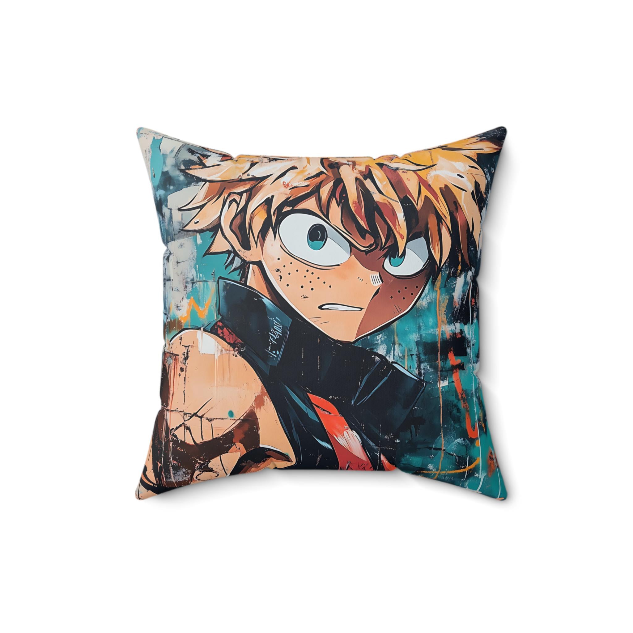 Katsuki Bakugo Fanart Pillow, Spun Polyester Square Pillow, Tokyo ...