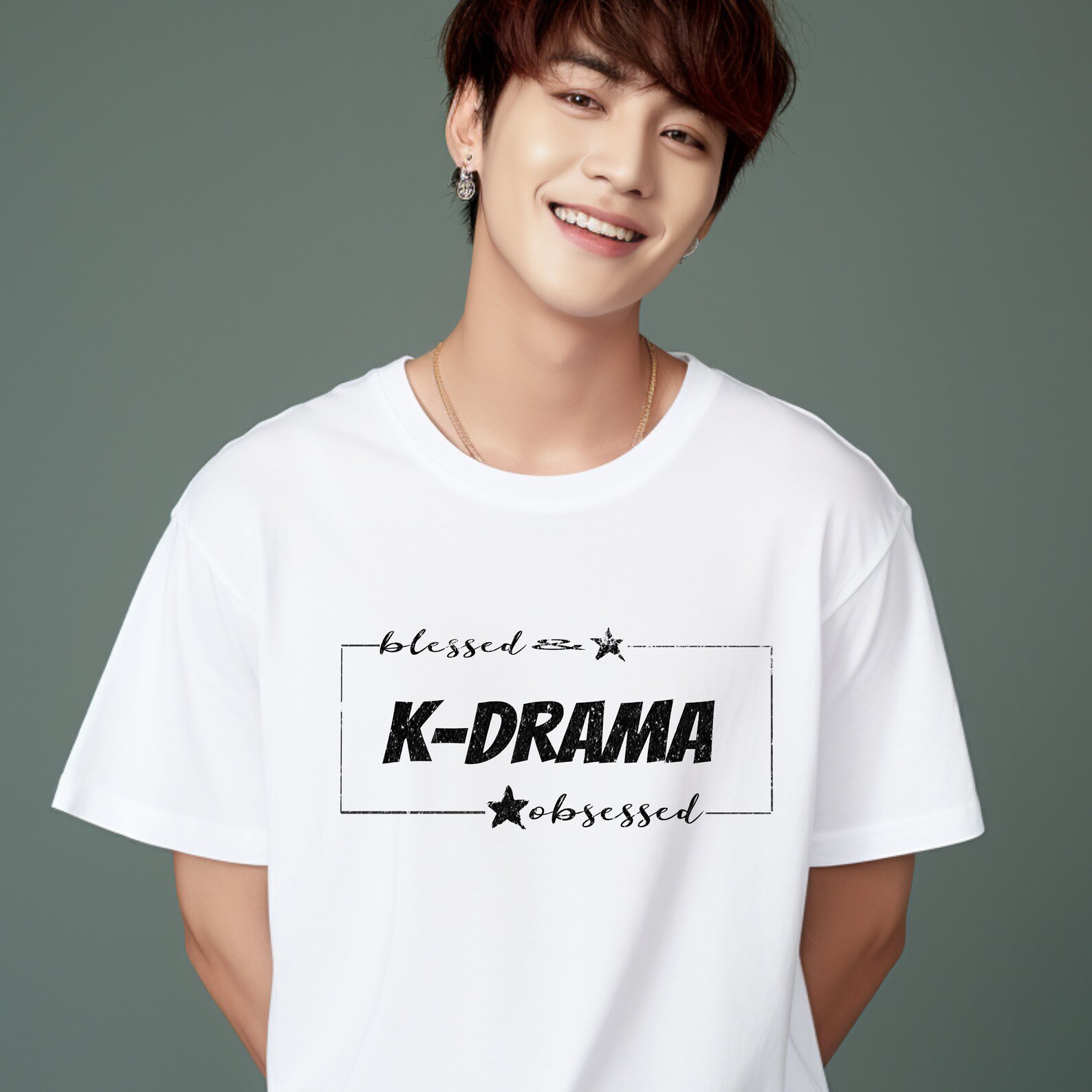 K-drama Blessed and Obsessed Unisex Classic Fit Crew Neck T-shirt, K ...