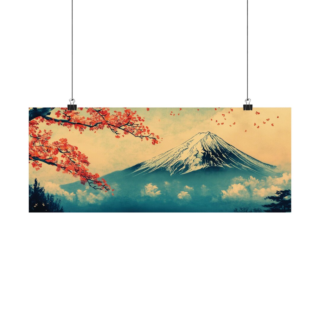 Ukiyo-e Poster, Japanese Wall Art for Home Decor, Mount Fuji Print ...
