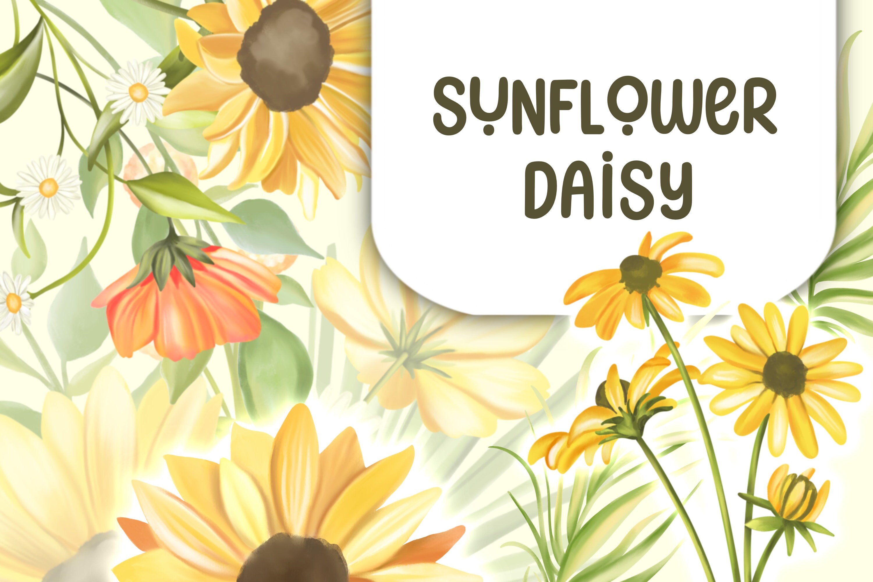 Sunflower Daisy Clipart Daisy Clipart Summer Sunflower Clipart Summer ...