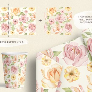 Spring Garden Clipart Watercolor Floral Clipart Spring Flower Digital ...