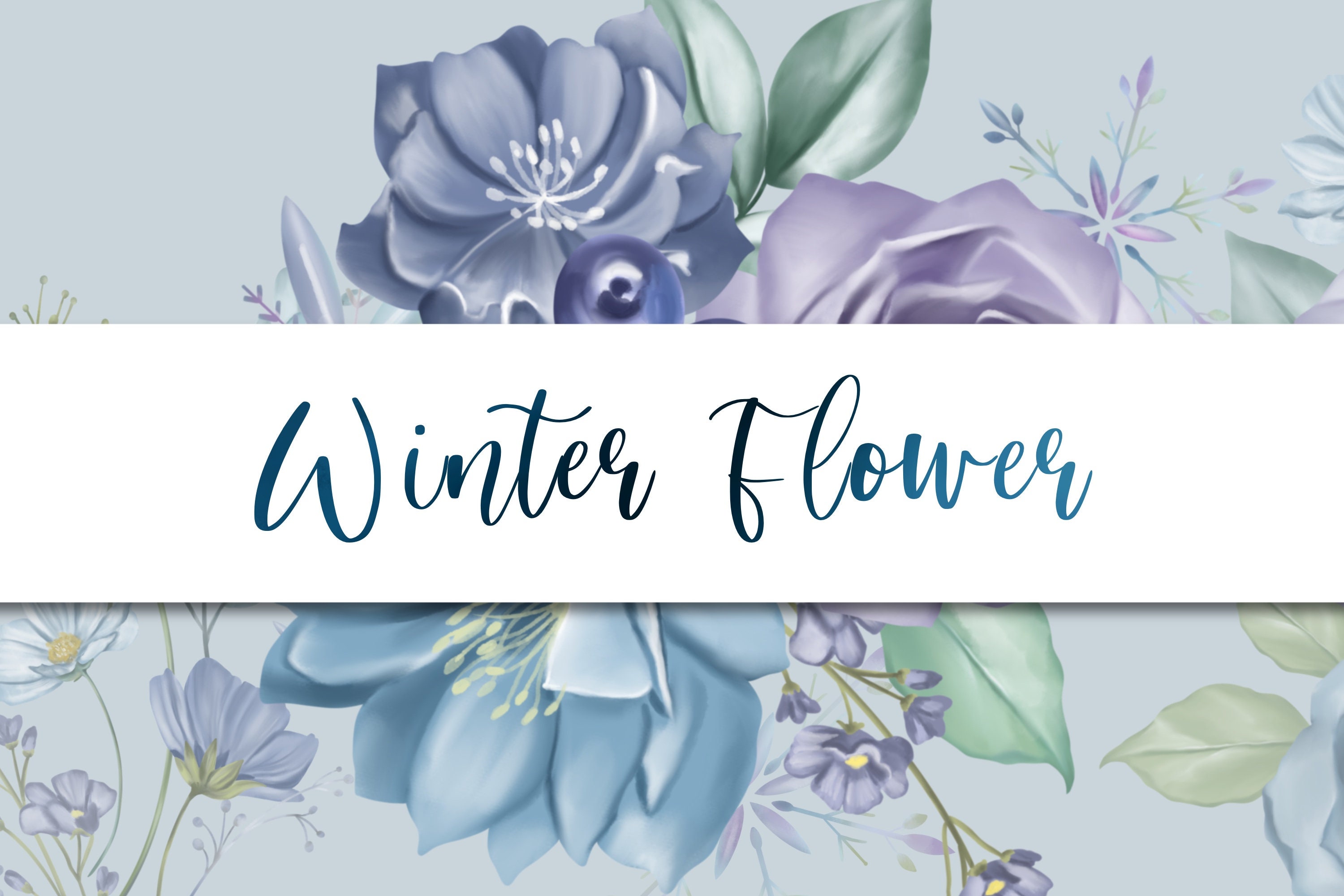 Winter Flower Clipart Winter Floral PNG Snow Clipart Snowflake PNG ...