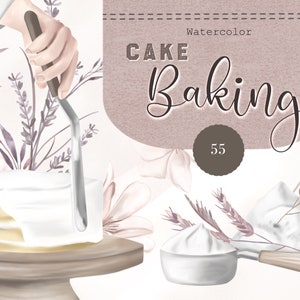 Cake Baking Clipart Baking Supplies PNG Cake Clipart Chef and Kitchen ...