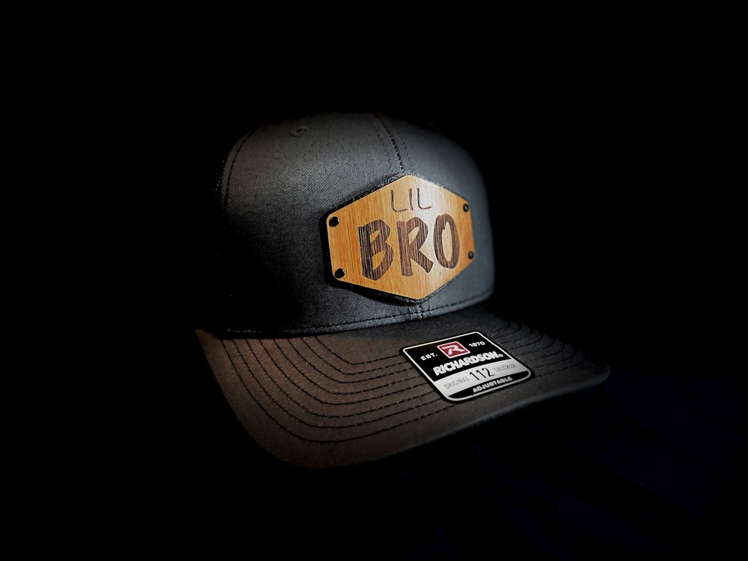 Lil Bro Wood/leather Patch Hat - Etsy