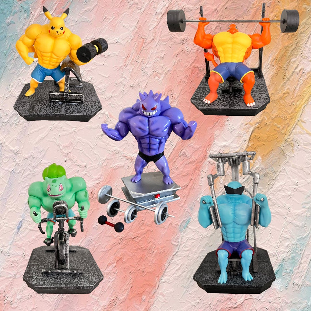 5 estilos / Muñecos grandes Pokémon musculosos / Modelo de impresión 3D ...