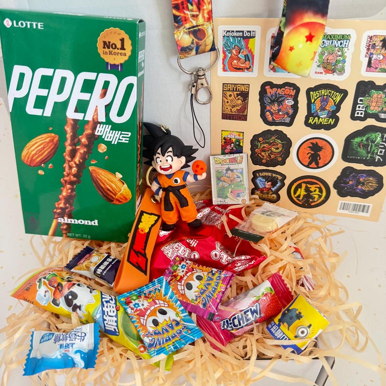 Ultimate Dragon Ball Z Gift Box: DBZ Merch, Asian Snacks, Custom ...