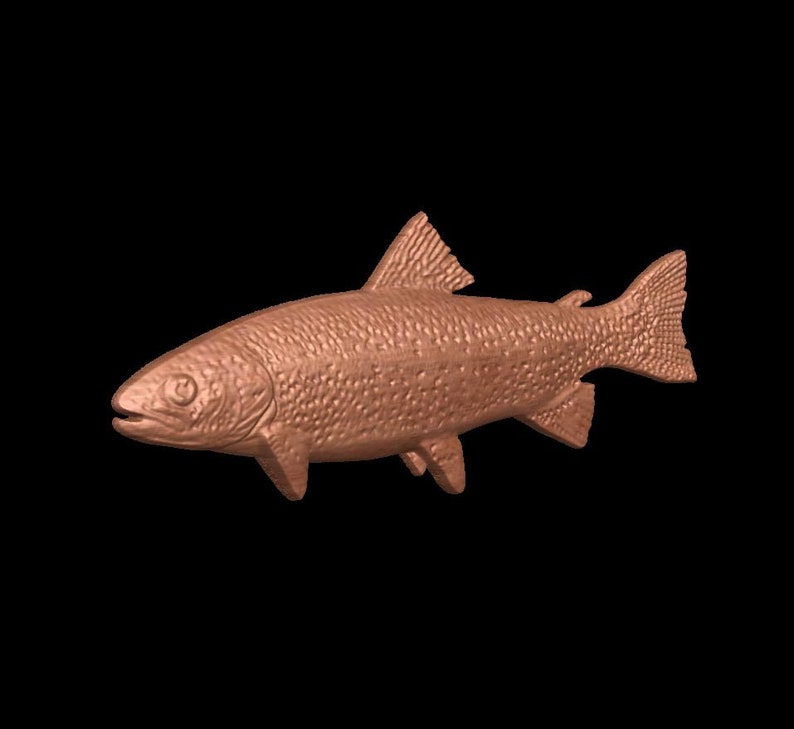 Rainbow Trout CNC 3D Relief Model STL for CNC Router or 3-axis Engraver ...