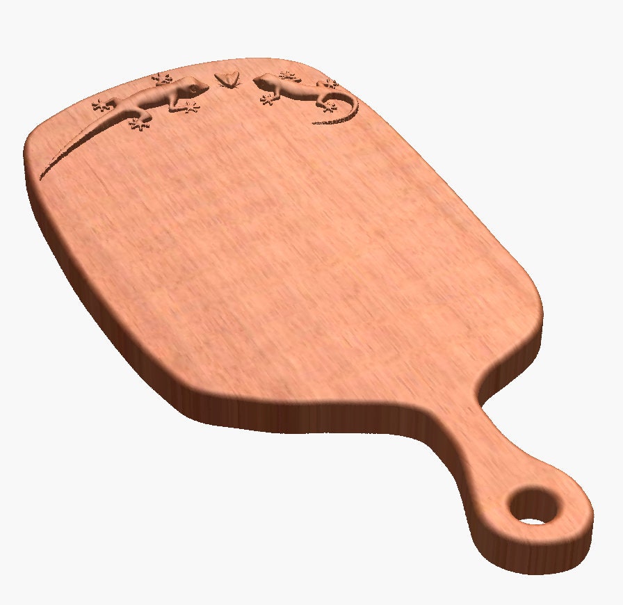 Digital Vector and 3D Files for CNC Router Geckos Charcuterie Board STL ...