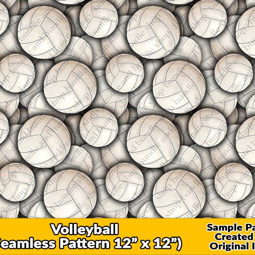 Volleyball Digital Paper Sports Scrapbook Paper Volleyball - Etsy