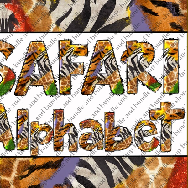 Safari Alphabet - Etsy