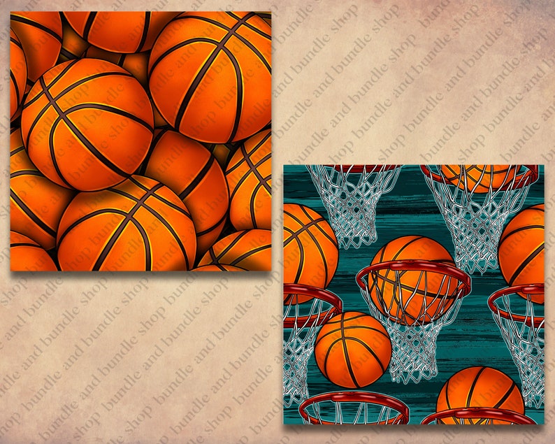 13 Digital Paper Basketball Seamless Pattern Digital Paper - Etsy