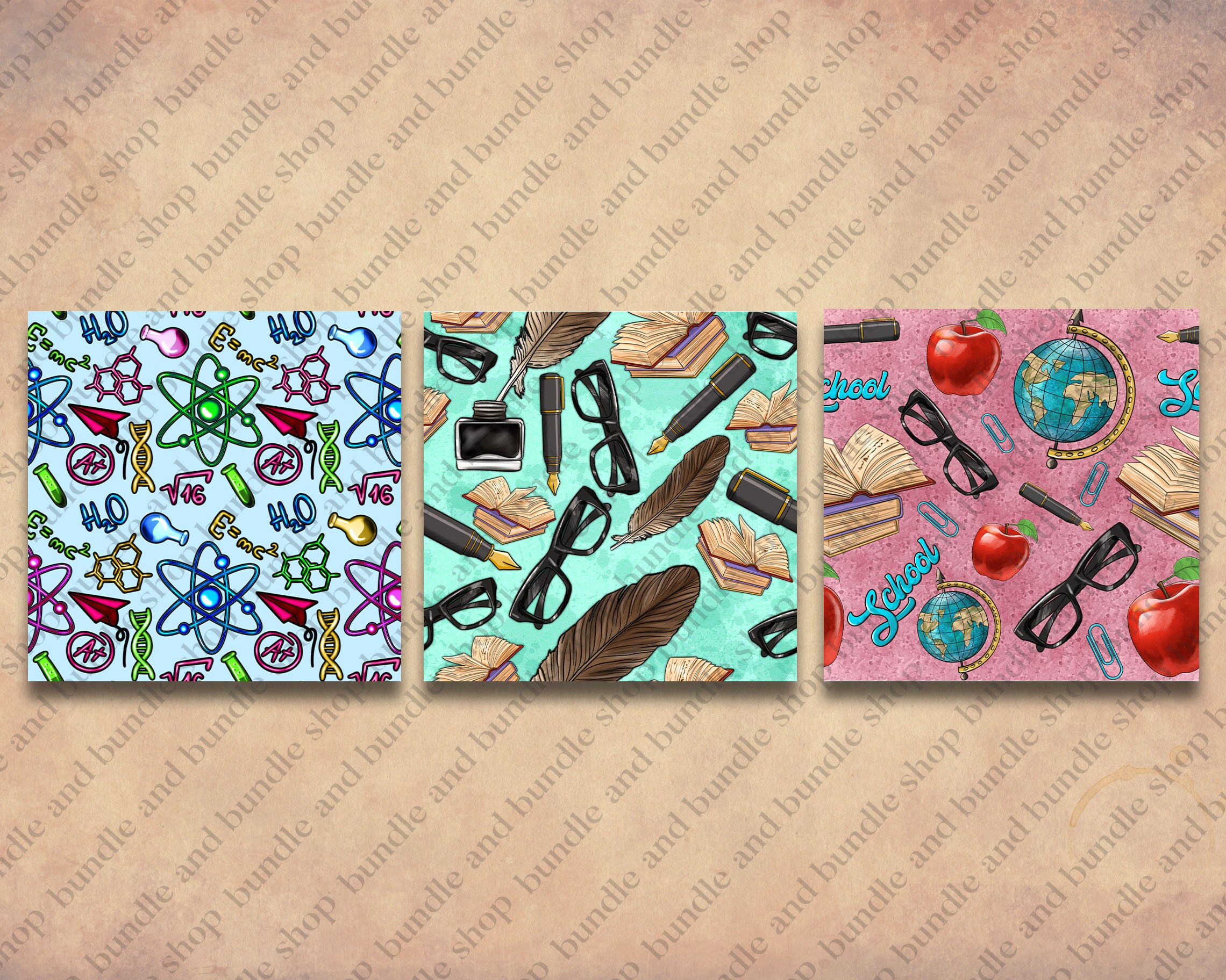 11 Digital Paper Teacher Seamless Pattern Digital Paper - Etsy UK