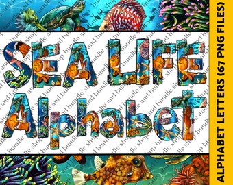 Sea Life Alphabet - Etsy